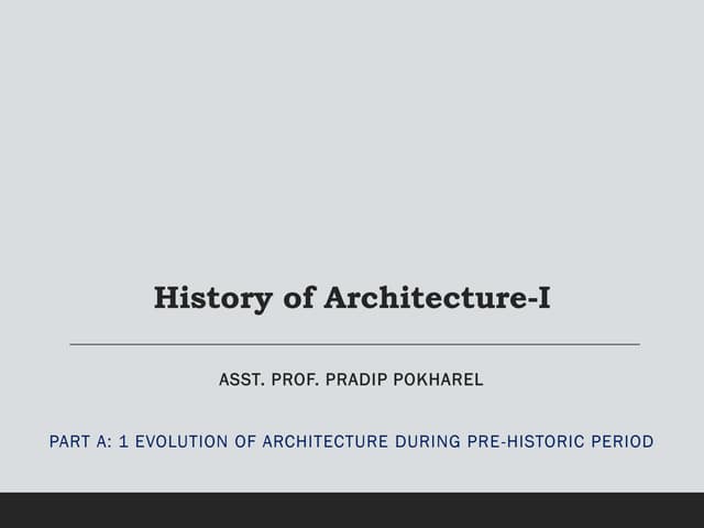 PRE HISTORIC ARCHITECTURE | PDF