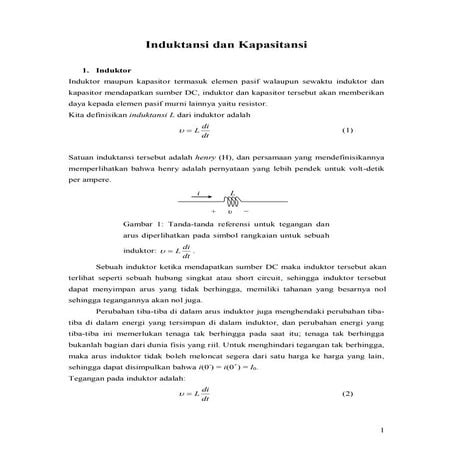 01 induktansi dan kapasitansi | PDF