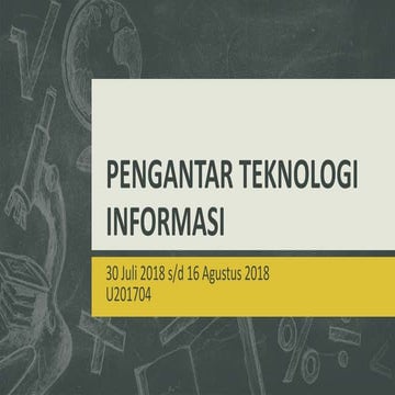PENGANTAR TEKNOLOGI INFORMASI | PPTX