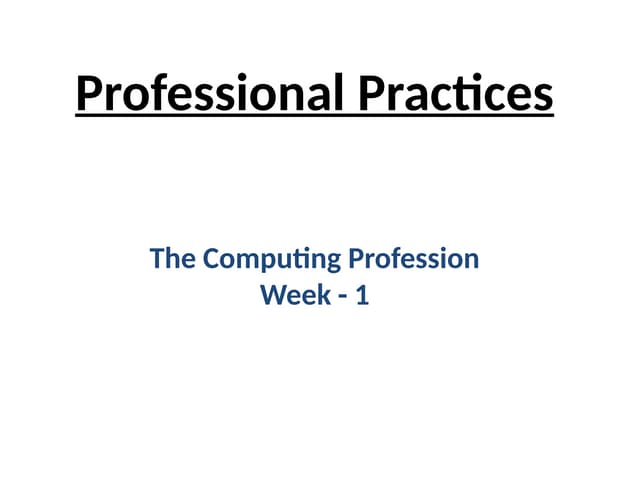 Professionalism | PPTX