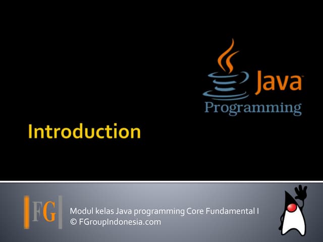 Introduction Modul Java Programming Core Fundamental I Ppt 6895