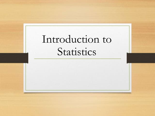 Psychological Statistics Chapter 1 | PPTX