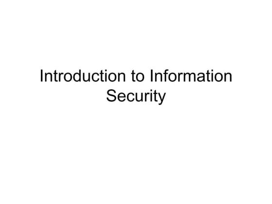 Chapter 1 Introduction To Information Security Ppt It And Internet Support Internet