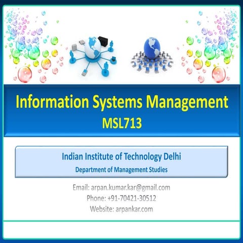 Introduction to ISM MSL713_Information IMS | PPT