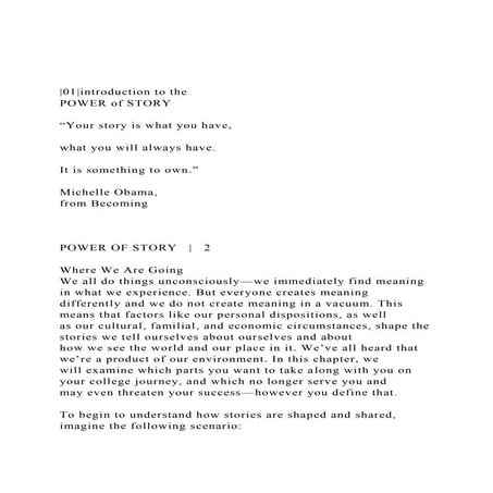 01introduction to the POWER of STORYYour story is wha.docx