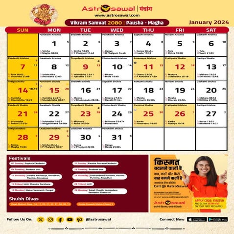 Hindu calander 2020 | PDF