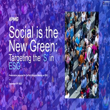 Meetup on ESG_KPMG | PPTX | Debated Sensitive Social Issues | Sensitive ...