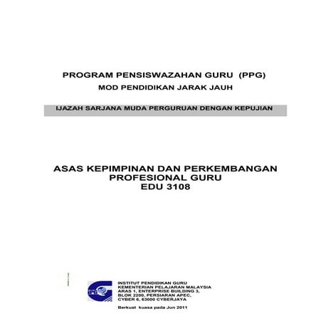 Modul PPG PKP3107 - 01 kulit modul | DOC