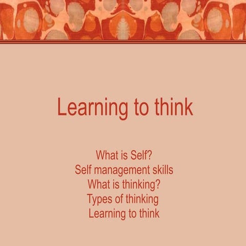 Learning To Think | PPT