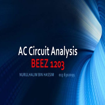 01 Lecture 0 - Intro class. For AC analysis pptx | PPTX