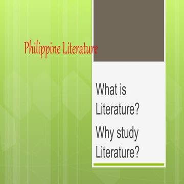 Introduction to Literature Lesson 1 | PPTX | Poetry | Books and Literature