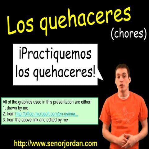 Los quehaceres (Chores) | PPT