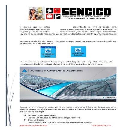 01 manual de autocad civil 3 d 2016 | PDF