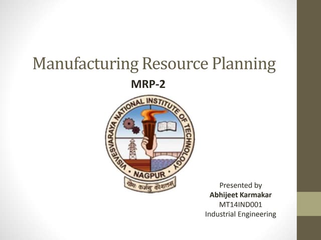 Material Requirement Planning (MRP) | PPT