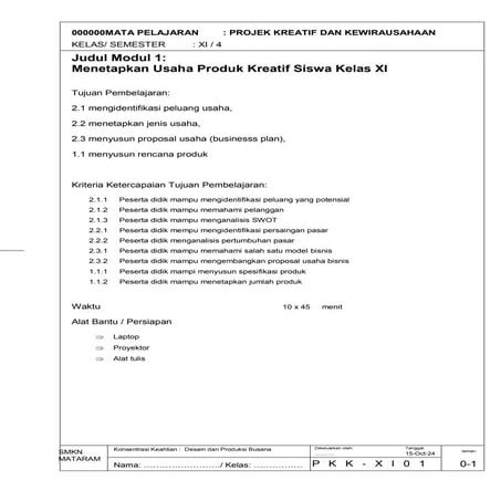 01 Modul Ajar_ PKK_Menyusun Proposal Usaha Produk Kelas XI - Copy.pdf