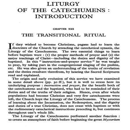 01 notes liturgy of the catechumens intro | PDF