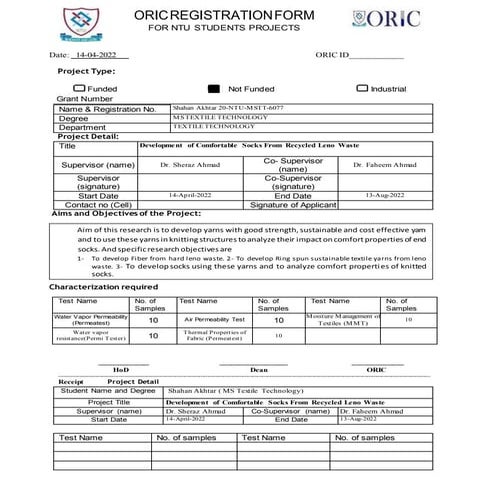 01 ORIC ID for NTU Students Registration Form.docx