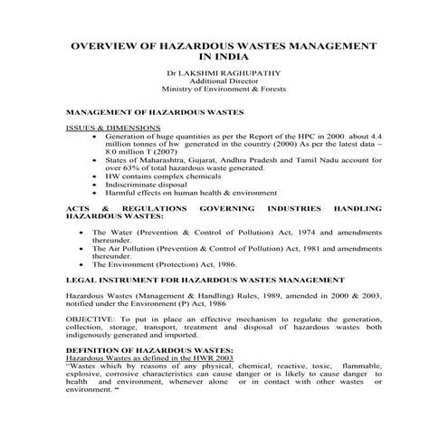 01 Overview on Hazardous Waste Management in India.pdf