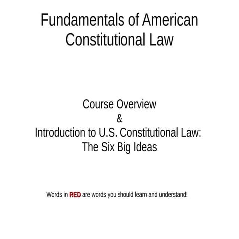 Overview: Six Big Ideas | PDF