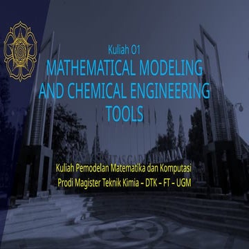 Mathematical modeling and chemical engineering | PPTX