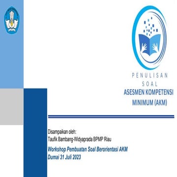 01 Teknik Penulisan Soal AKM - Bersemai.pptx