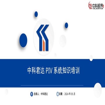 Product introduction of a manufacturer's PIV system.pptx