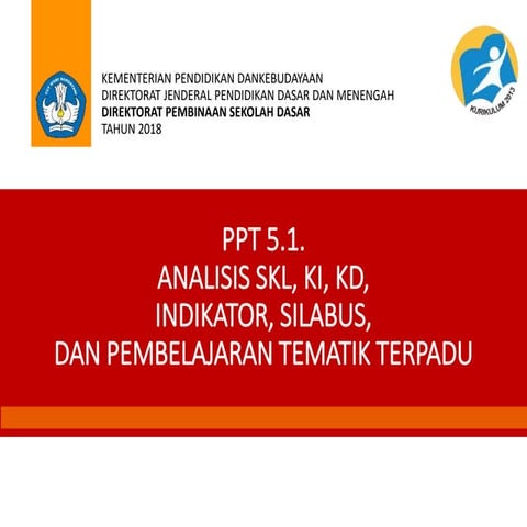 01 PPT_5.1_Analisis SKL, KI, KD, Indikator, Silabus, Pemb Tematik Terpadu.pptx