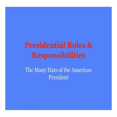 presidential roles | PDF