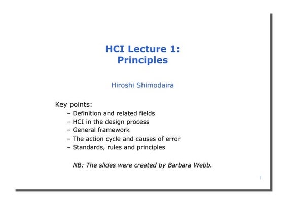 Human Computer Interaction (HCI) | PPTX | Computing | Technology & Computing