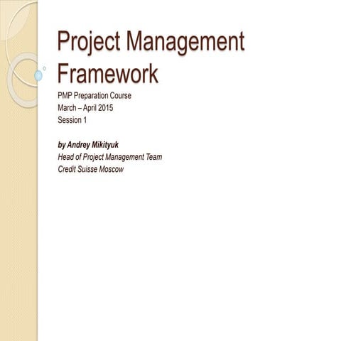 PMP Preparation 1 - Framework | PPT