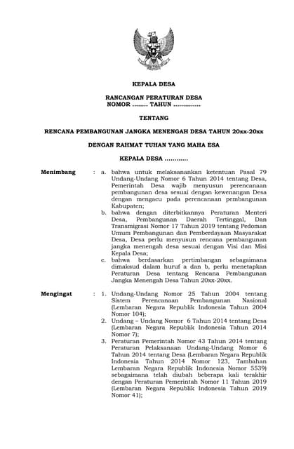 01.a.. BA. Kesepakatan Pemdes dan BPD.doc