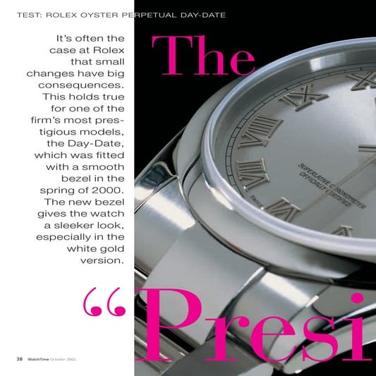 01 Rolex Science: Test Rolex Oyster Perpetual Day-date | PDF