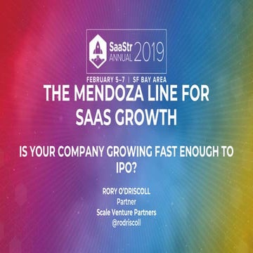 The Mendoza Line for SaaS Growth -- How to Remain on Track for VC ...