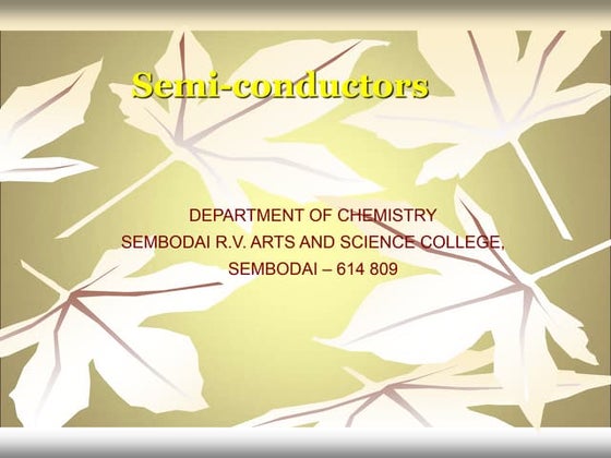 Semiconductors | PPT