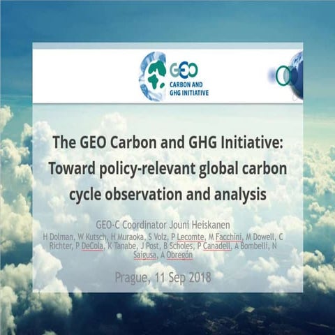 The GEO Carbon and GHG Initiative: Toward policy-relevant global carbon ...