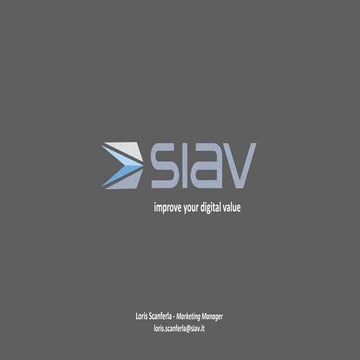 Presentazione di Siav Spa | PDF