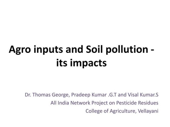 Soil pollution ppt | PPTX