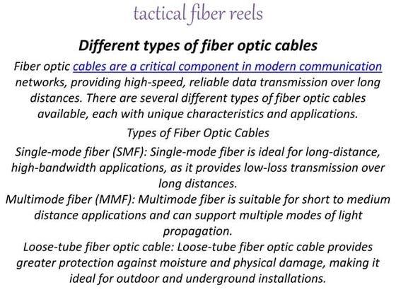 tactical fiber reels | PPT