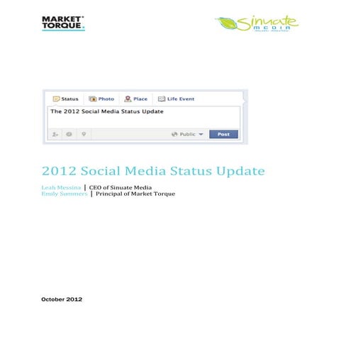The 2012 Social Media Status Update | PDF