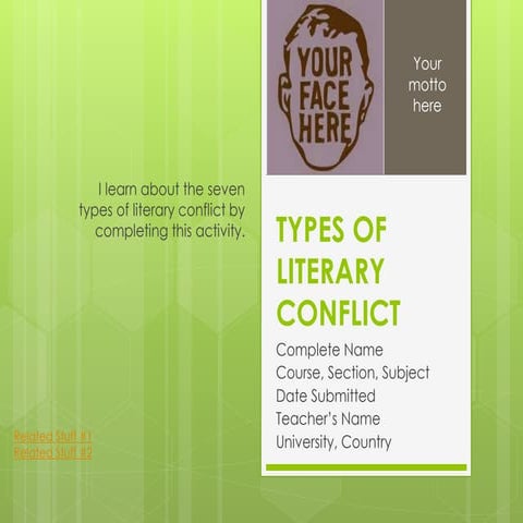 Types of Literary Conflict - Homework | PPTX