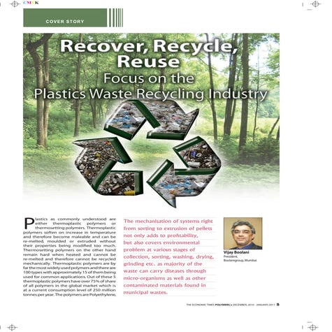 Recover-Recycle-Reuse:Focus on the Plastics Waste Recycling Industry ...