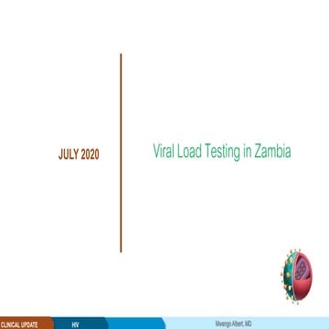 01 viral load testing in zambia | PPTX | Infectious Diseases | Diseases ...
