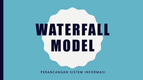 WaterFall Model basic presentation with applications | PPT