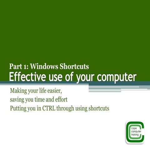 01 Windows Shortcuts | PPT
