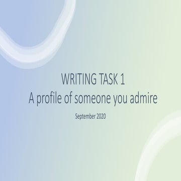 01 writing about someone you admire | PPT