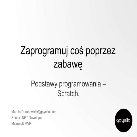 01 wstep do programowania scratch | PPTX