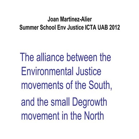 Environmental justice presentation | PPTX
