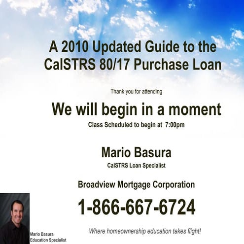 2010 Updated Guide to CalSTRS 80/17 - Mario Basura | PPT