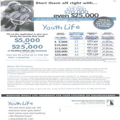 Youth Life Insurance | PDF | Life Insurance | Insurance