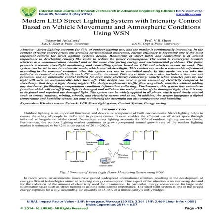 Modern LED Street Lighting System with Intensity Control Based on ...